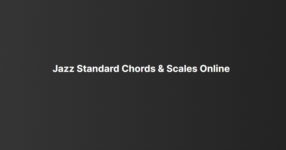 Bbコードの構成音 - Jazz Standard Chords & Scales Online